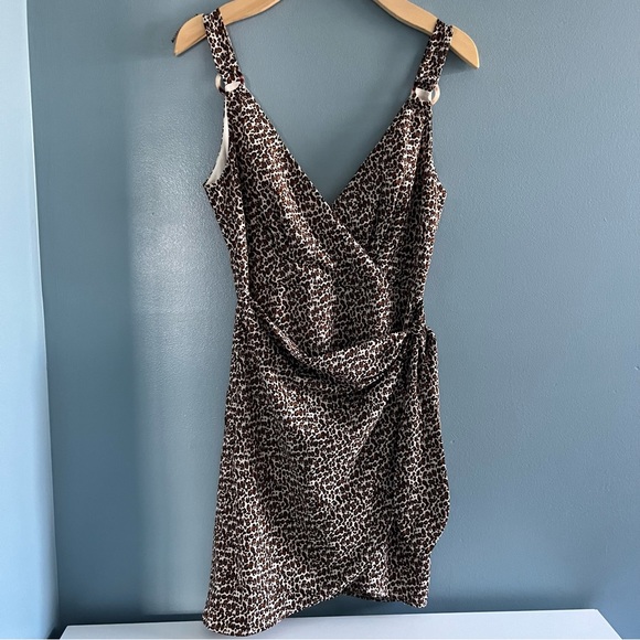 essue | Dresses | Essue Animal Print Side Tie Dress | Poshmark